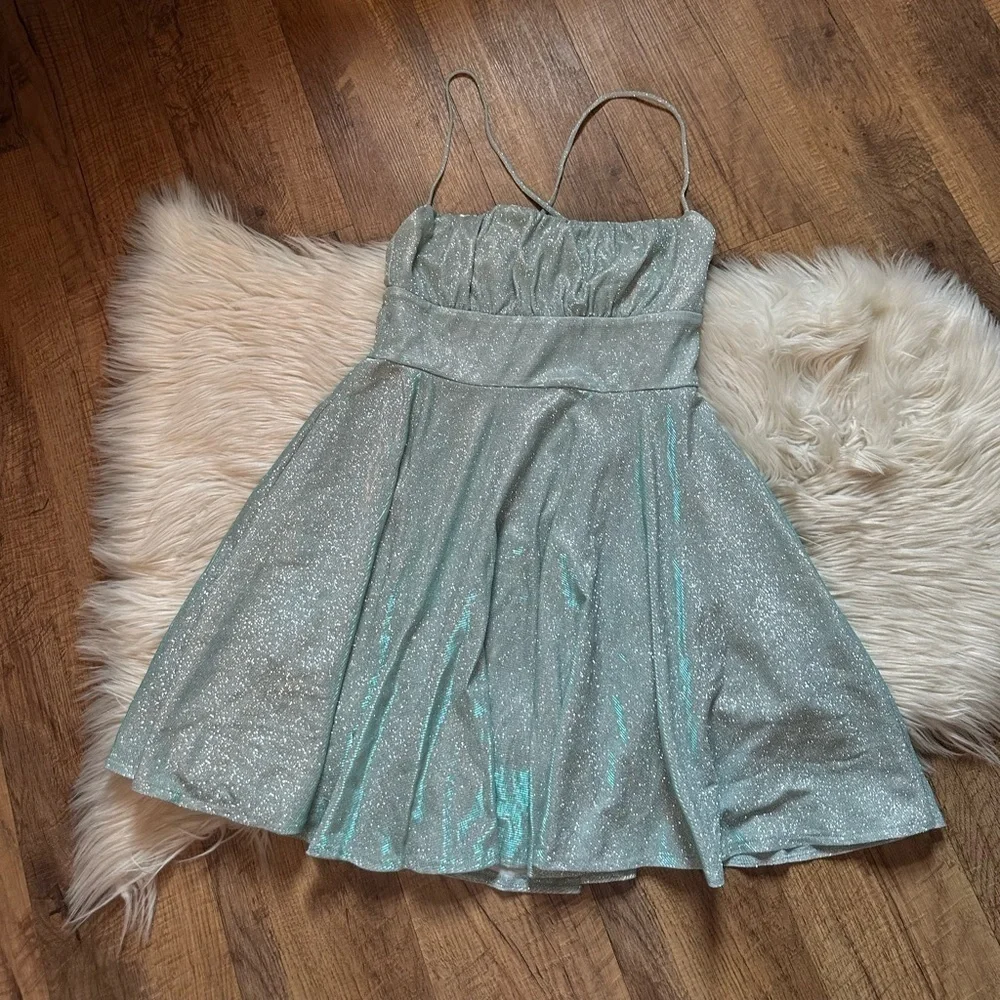 Windsor | Dresses | Windsor Violet Woven Glitter Party Dress In Minty ...